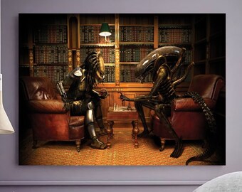 Alien Vs Predator Wall Art - Etsy