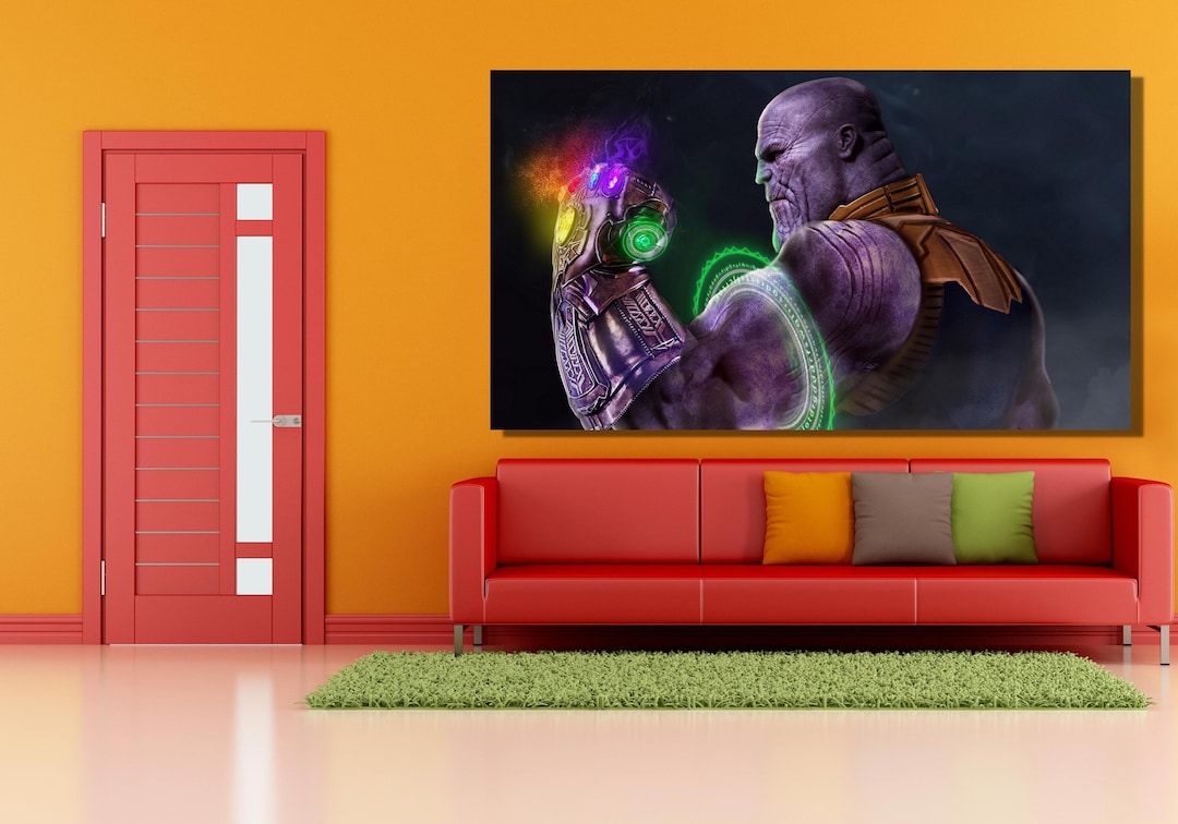 Thanos Poster Print Thanos Wall Art Thanos Canvas Avengers - Etsy