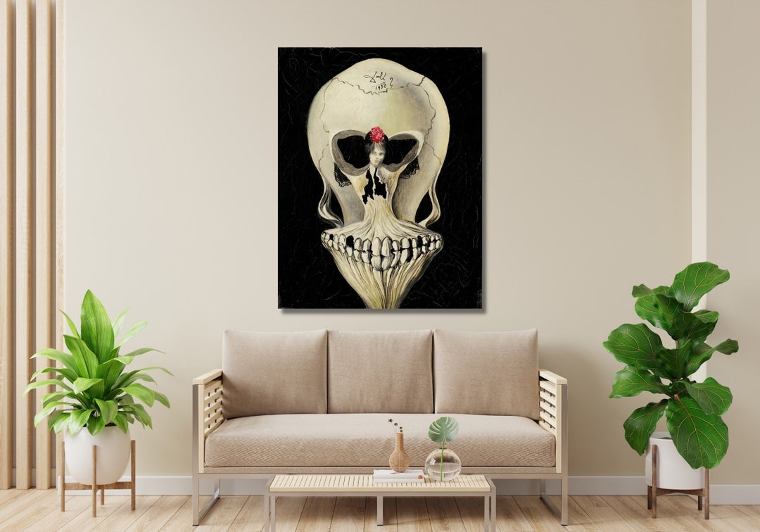 Salvador Dali Salvador Skull Paintings Print Wall Art, Salvador Dali ...