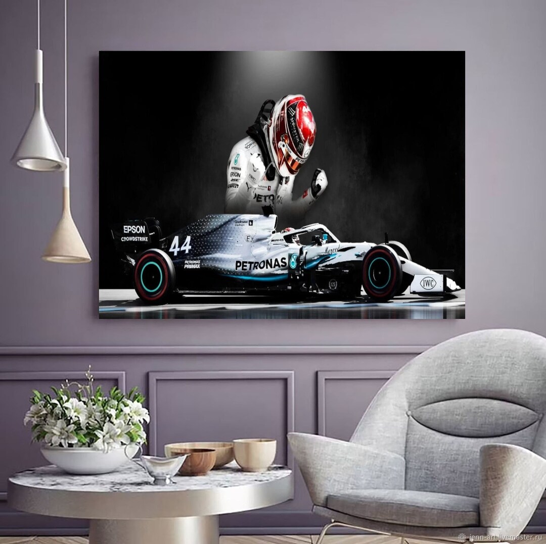 Lewis Hamilton Canvas Wall Artlewis Hamilton Mercedes Poster - Etsy