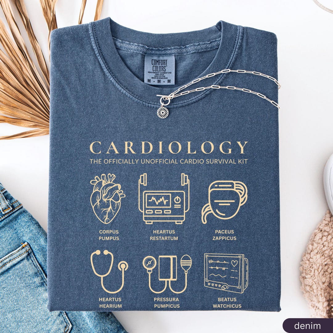 Comfort Colors® Cardiology Nurse Shirt,cardiology Shirt,gift for ...