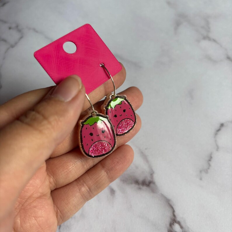 Raspberry Squish Earrings - Etsy