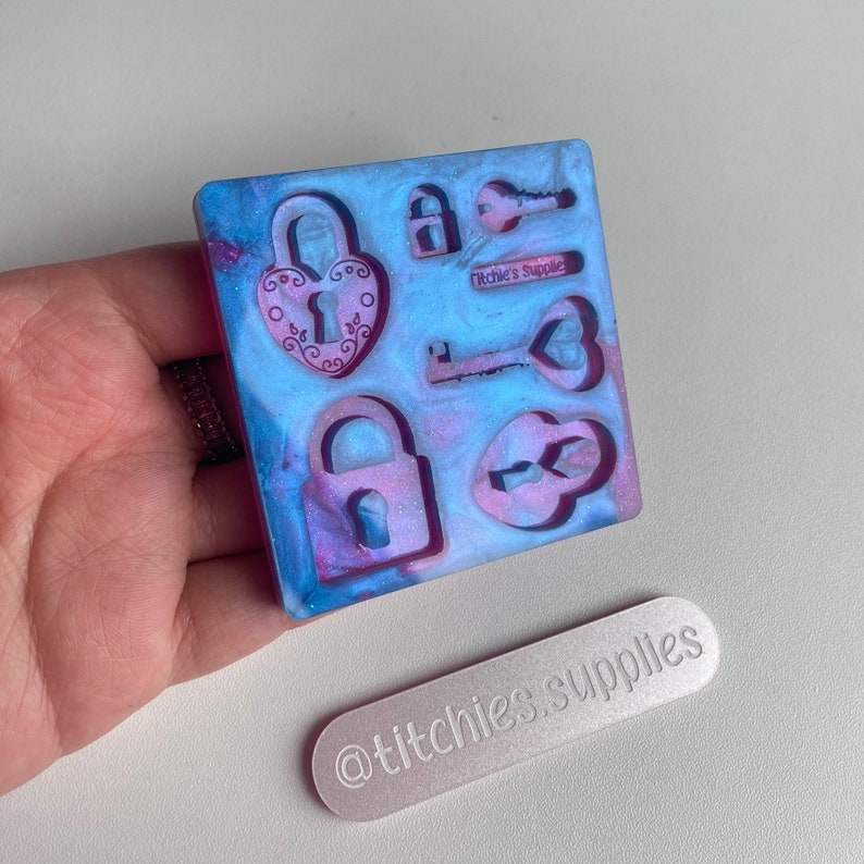 Padlock and Key Mini Palette Silicone Mould/mold - Etsy