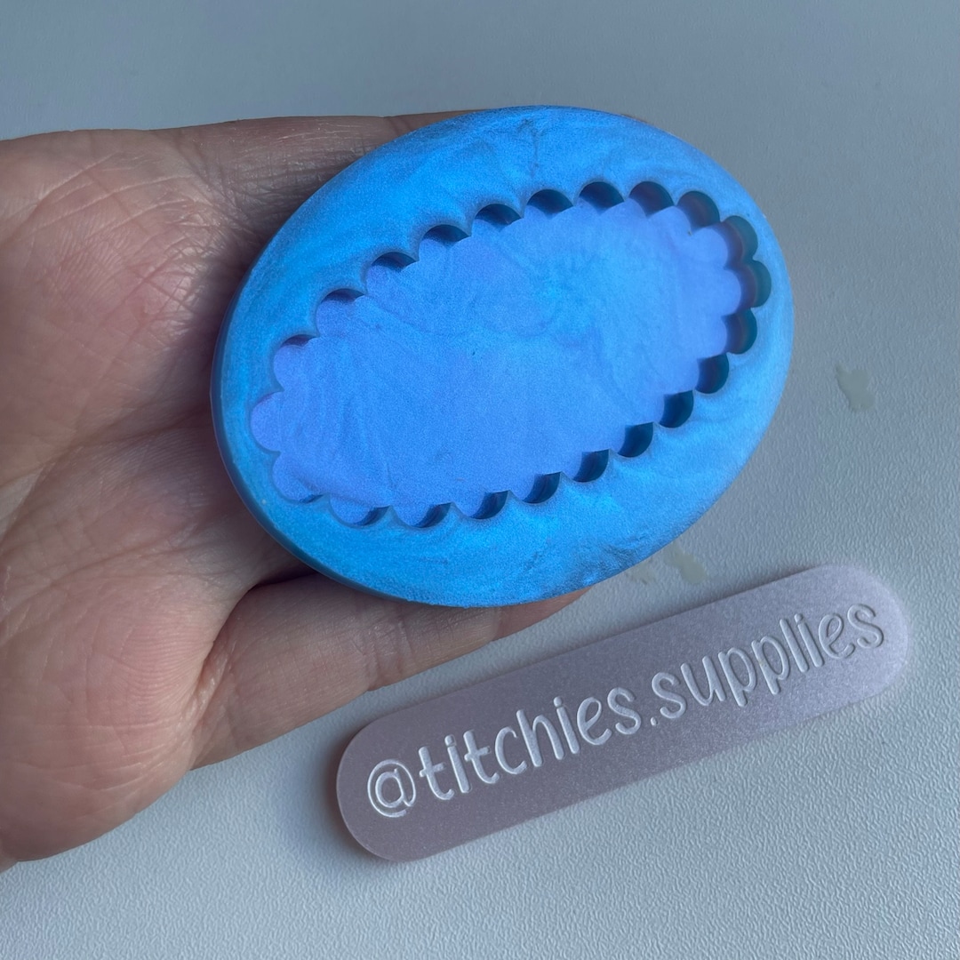 Oval Scalloped Hair Clip Silicone Mould/mold - Etsy