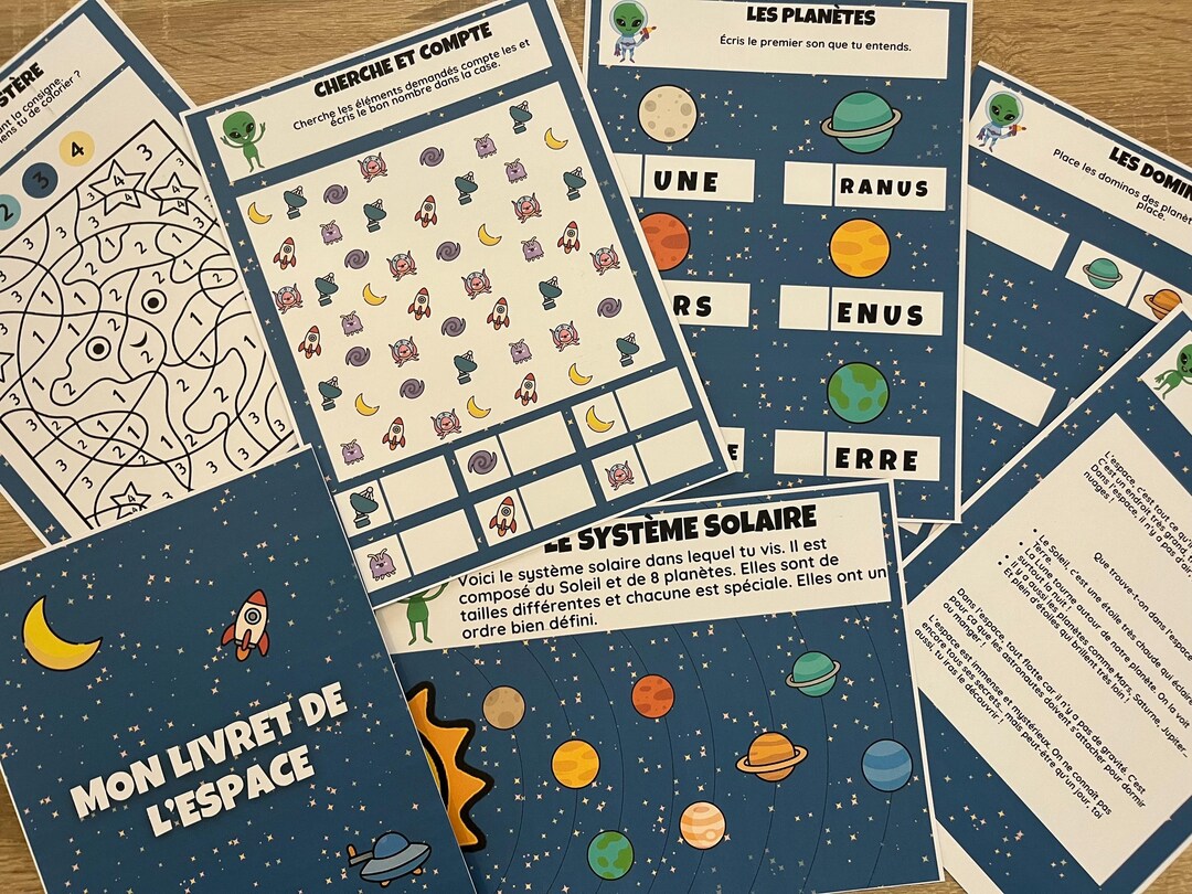 Activity Booklet - Space - Etsy