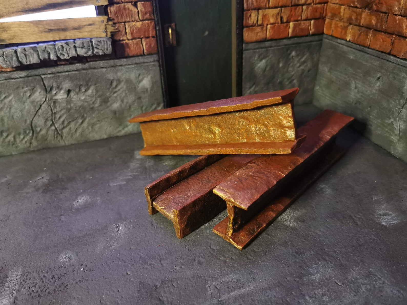 1:12 Scale Rusted Red Steel Beam Diorama Prop - Etsy