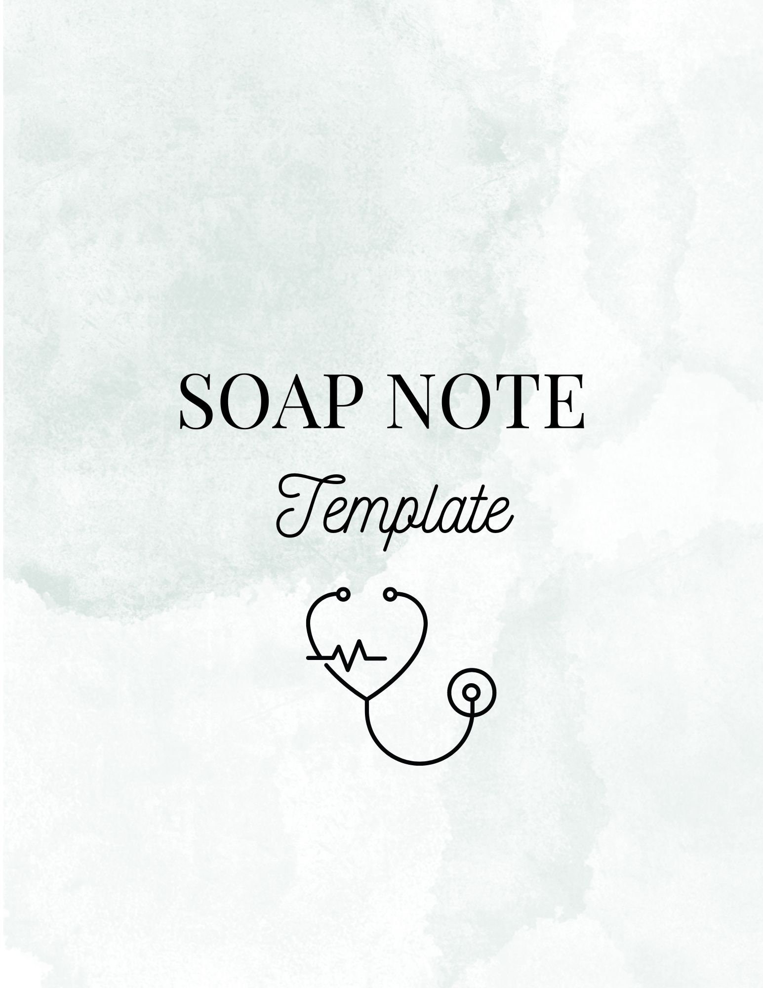 SOAP Note Template for Medical School, Nursing School, Physician School ...