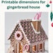Gingerbread House Dimensions - Easy - Etsy