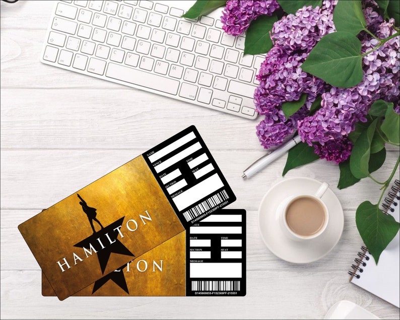 Printable HAMILTON Broadway Surprise Ticket. Editable Musical - Etsy