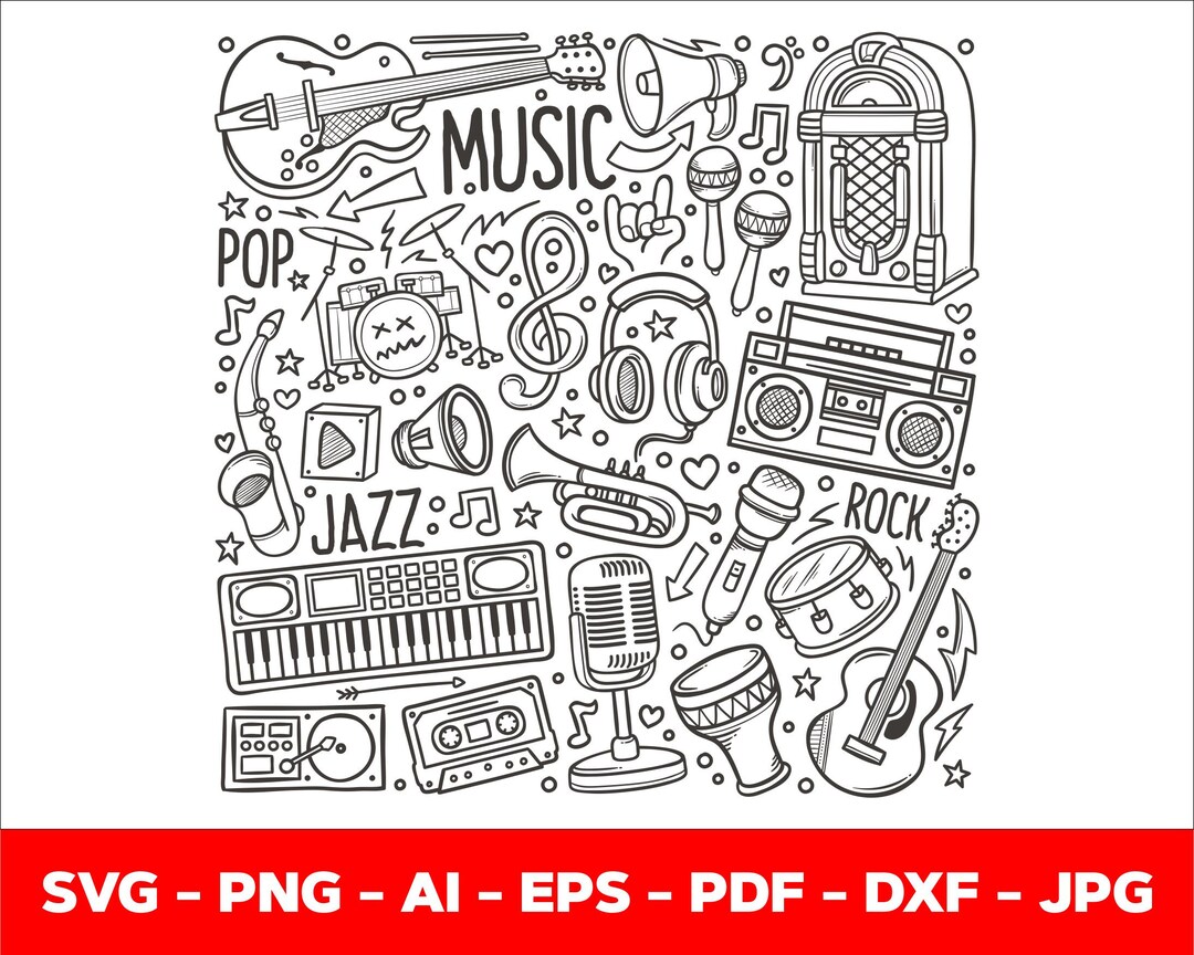 Music Notes SVG / Rock Svg /jaz Svg/ Pop Svg/ Music Bundle - Etsy Canada