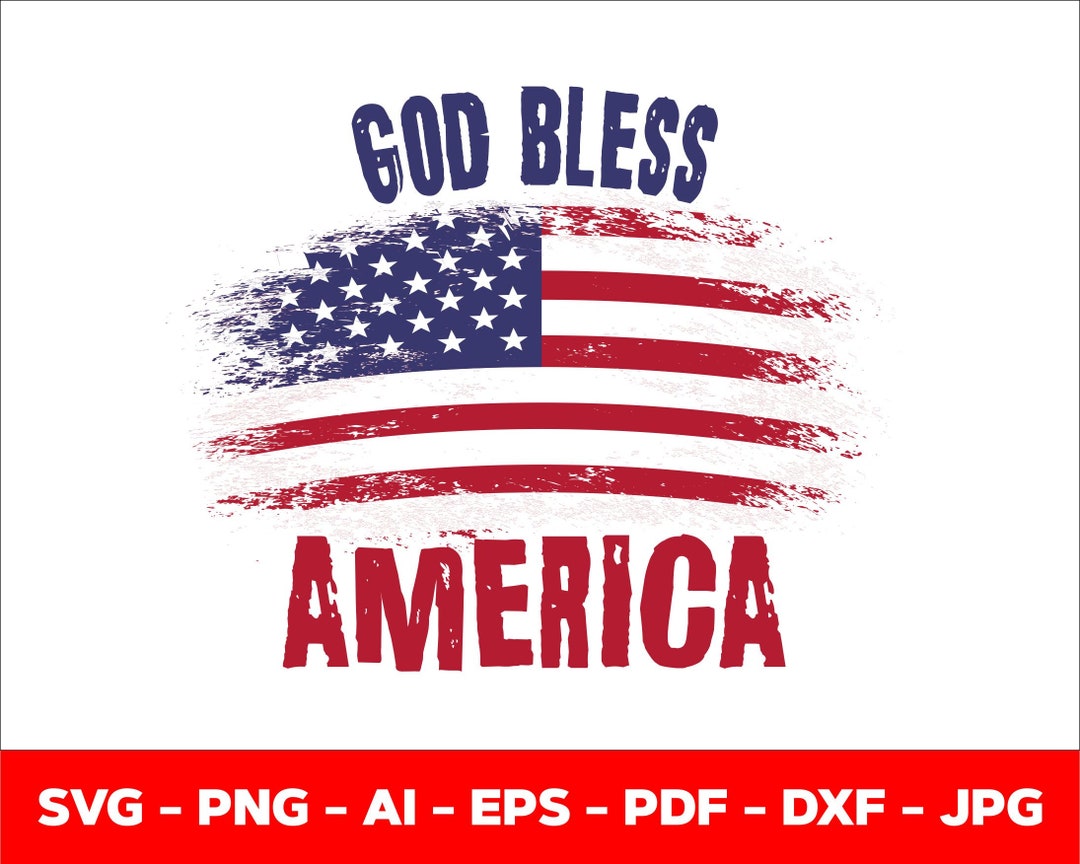 God Bless America SVG 4. Juli SVG patriotische SVG - Etsy.de