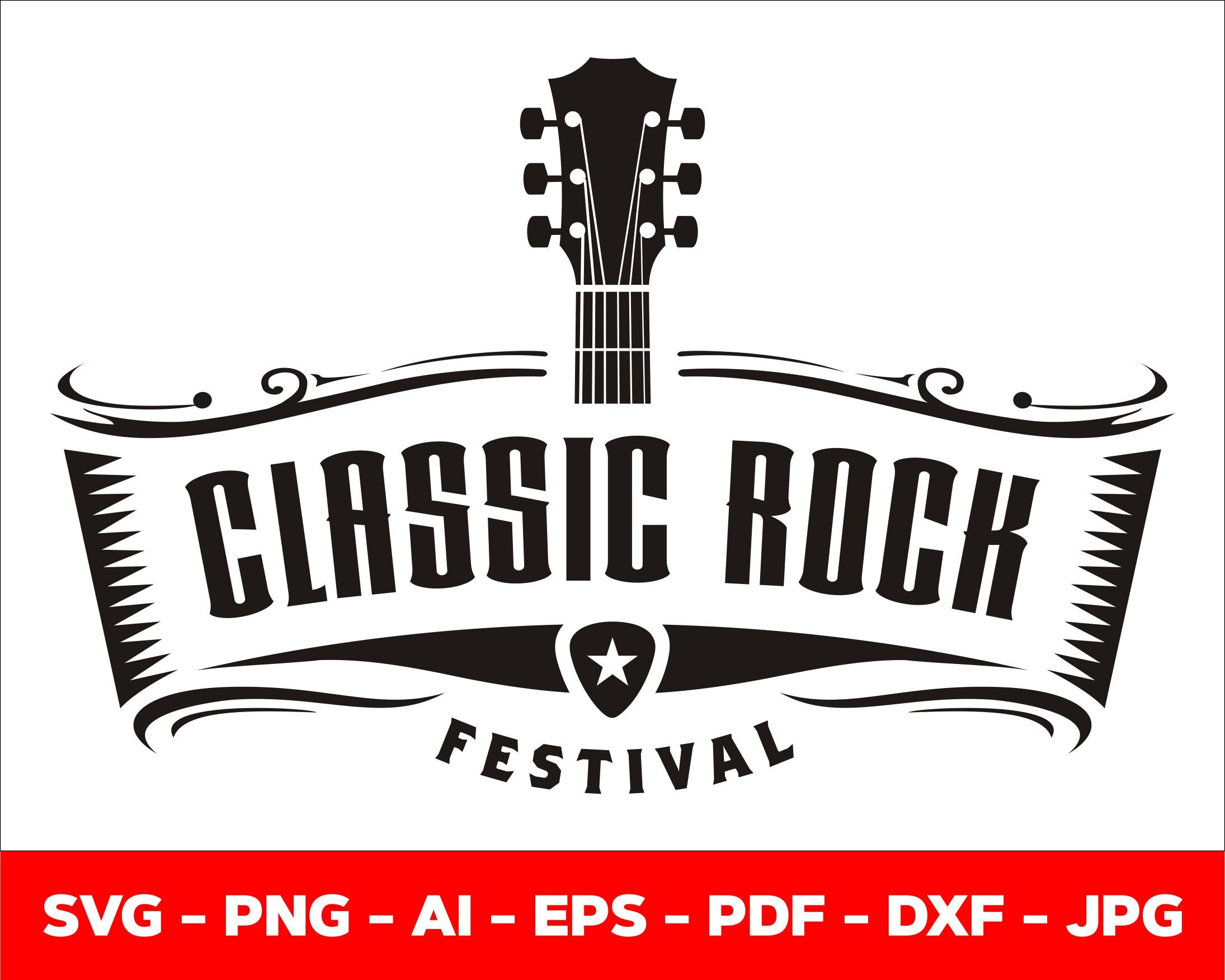 Music Notes SVG / Classic Rock Festival Svg/ Guitar Note Svg / - Etsy