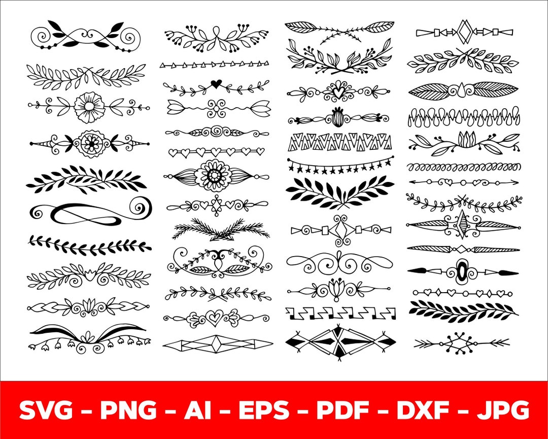 Decorative Elements SVG, Ornaments Svg, Flourishes SVG, Swirls SVG ...