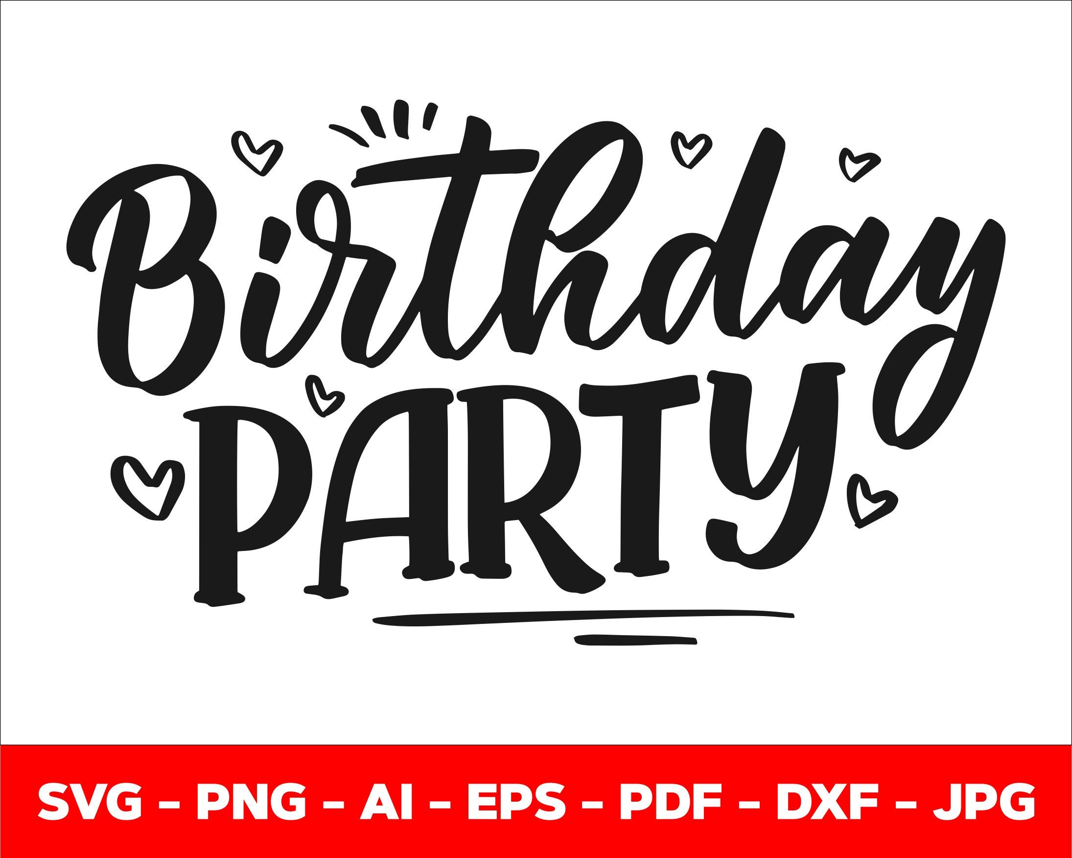 Happy Birthday Svg Bundle Hand Lettered Birthday Svg Etsy