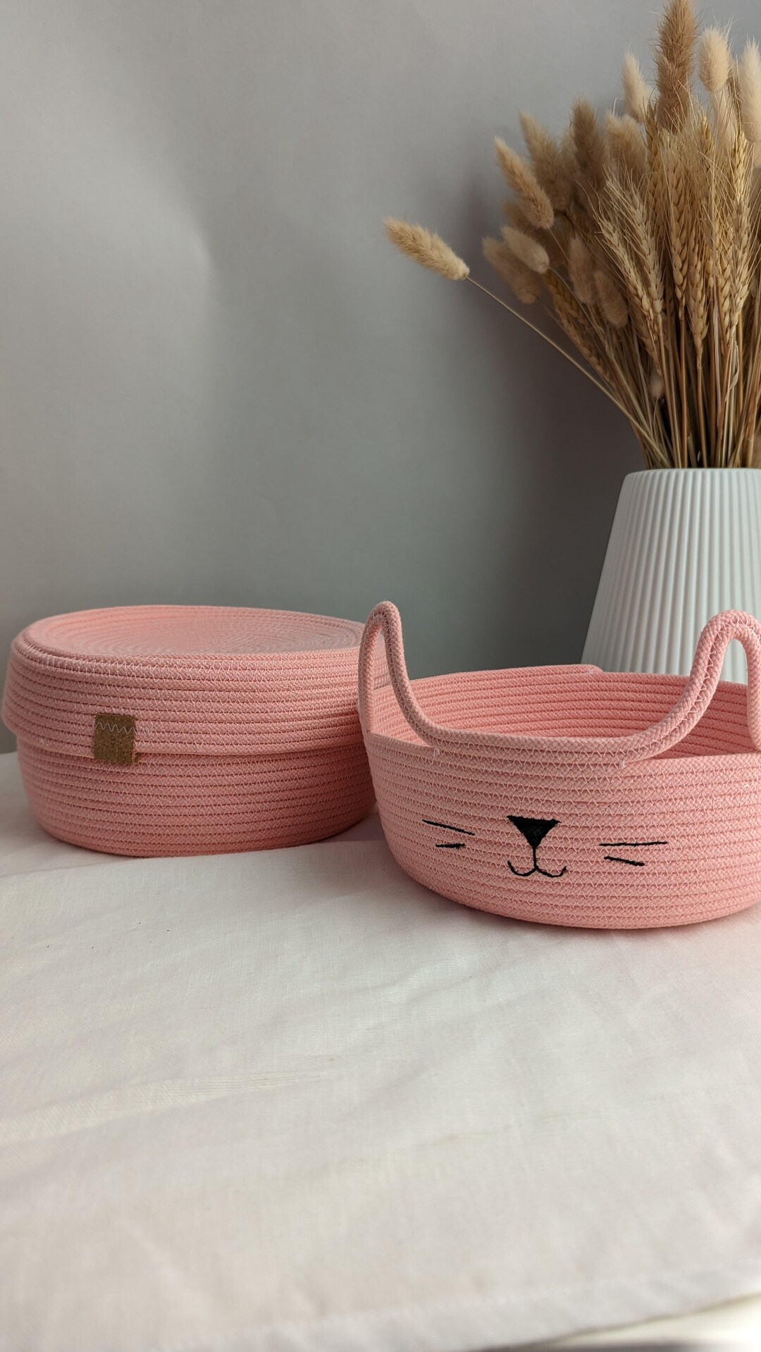 Wicker Basket Bread Box Rope Bowl Zero-waste Food Storage Basket With ...