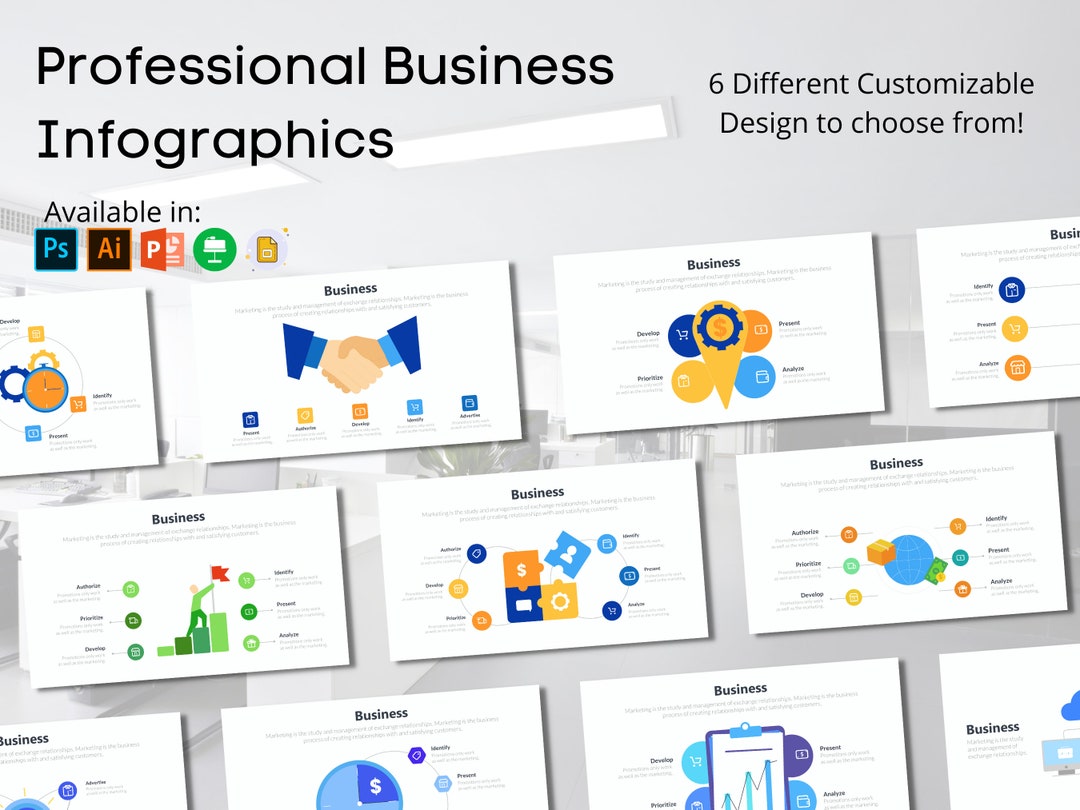Professional Business Infographics Customizable Template Powerpoint ...