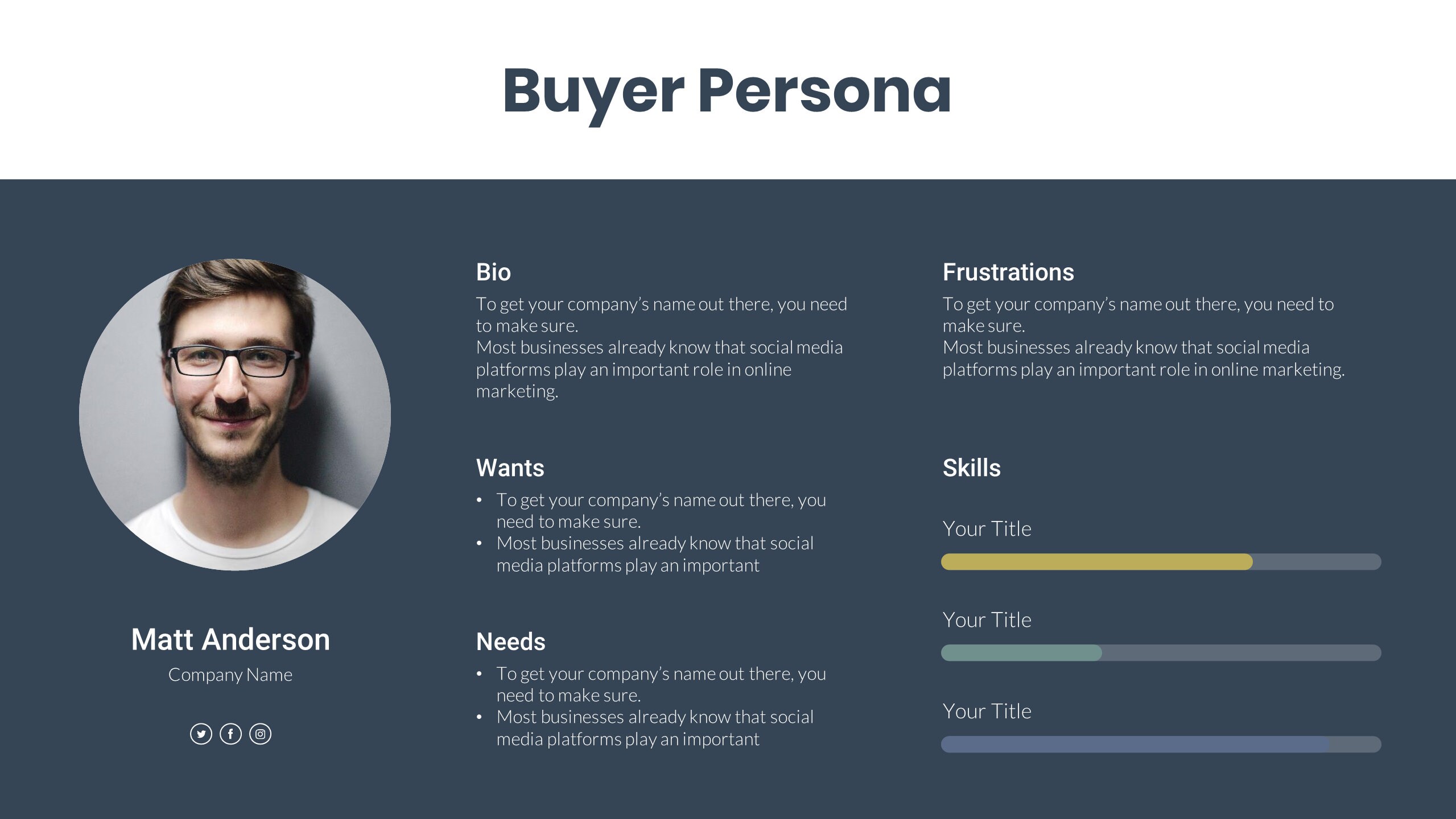 Buyer Persona Infographic Templates | Diagrams for Powerpoint, Keynote ...