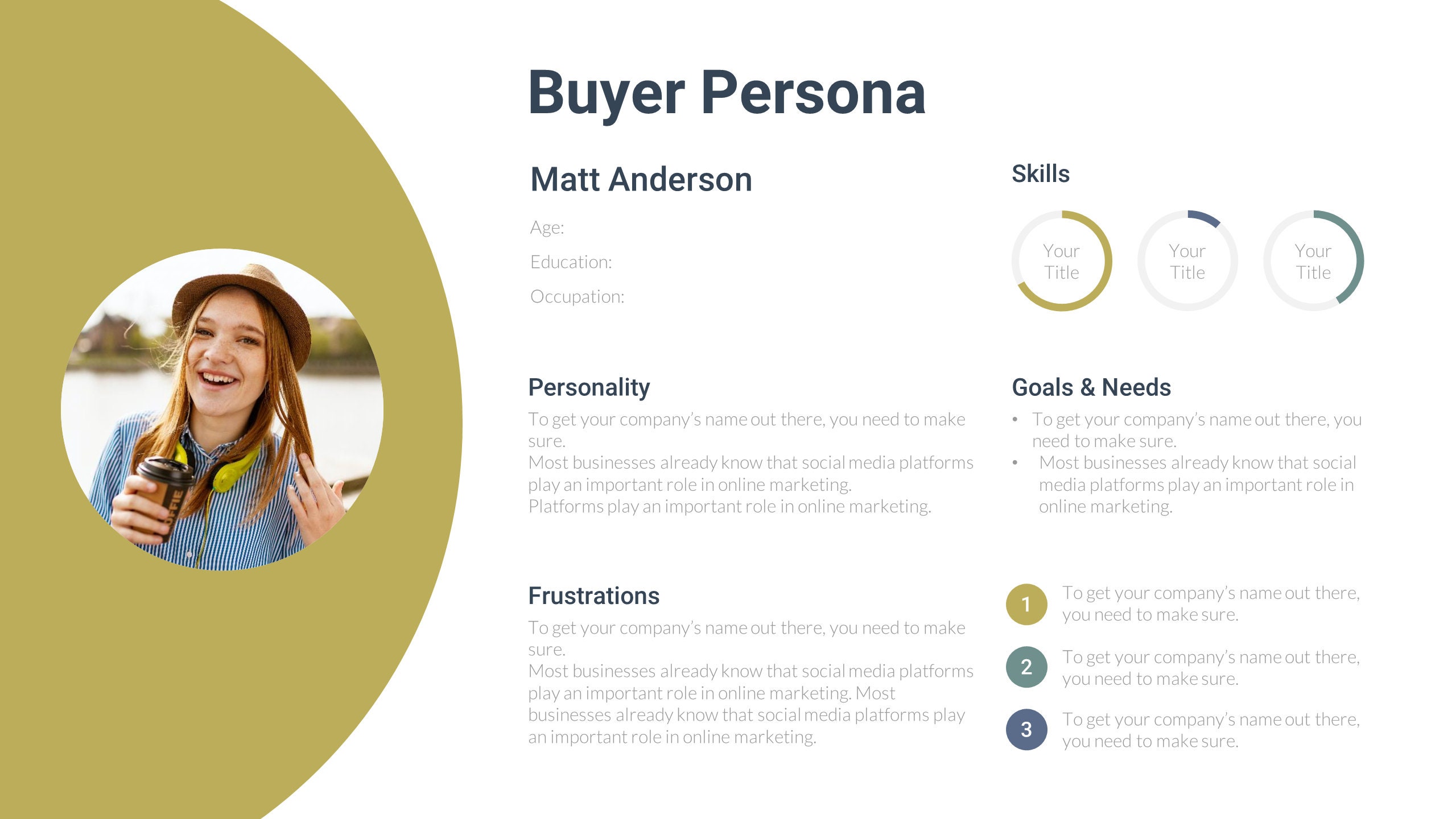 Buyer Persona Infographic Templates Diagrams for Powerpoint, Keynote ...
