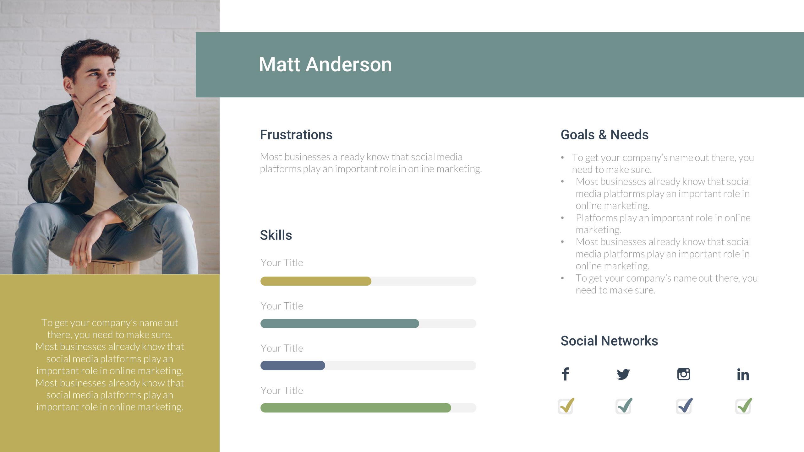 Buyer Persona Infographic Templates Diagrams for Powerpoint, Keynote ...