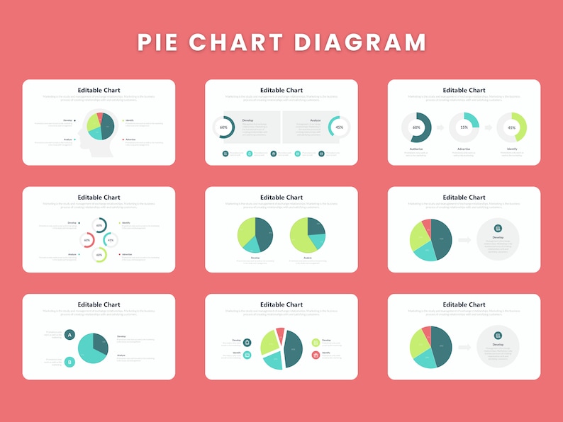 PIE CHARTS Infographics Keynote Template PPT Powerpoint Template ...