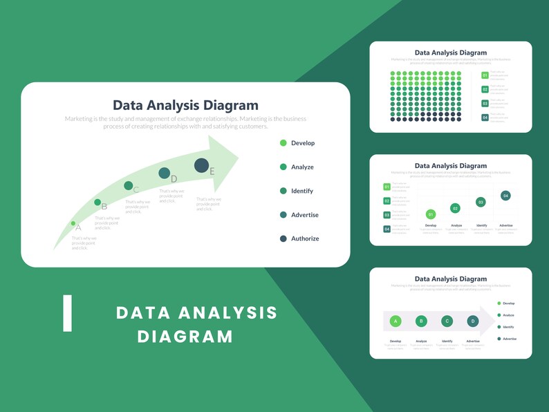 DATA ANALYSIS Diagram Infographics - Google Slides | Keynote | PPT - Etsy