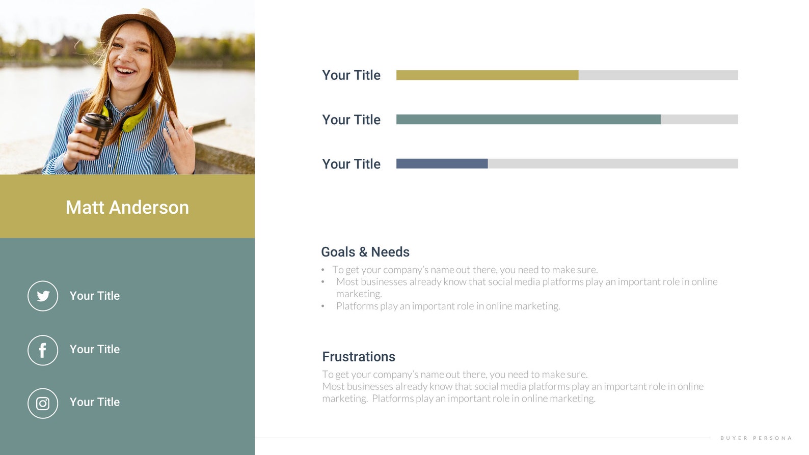Buyer Persona Infographic Templates Diagrams for Powerpoint - Etsy