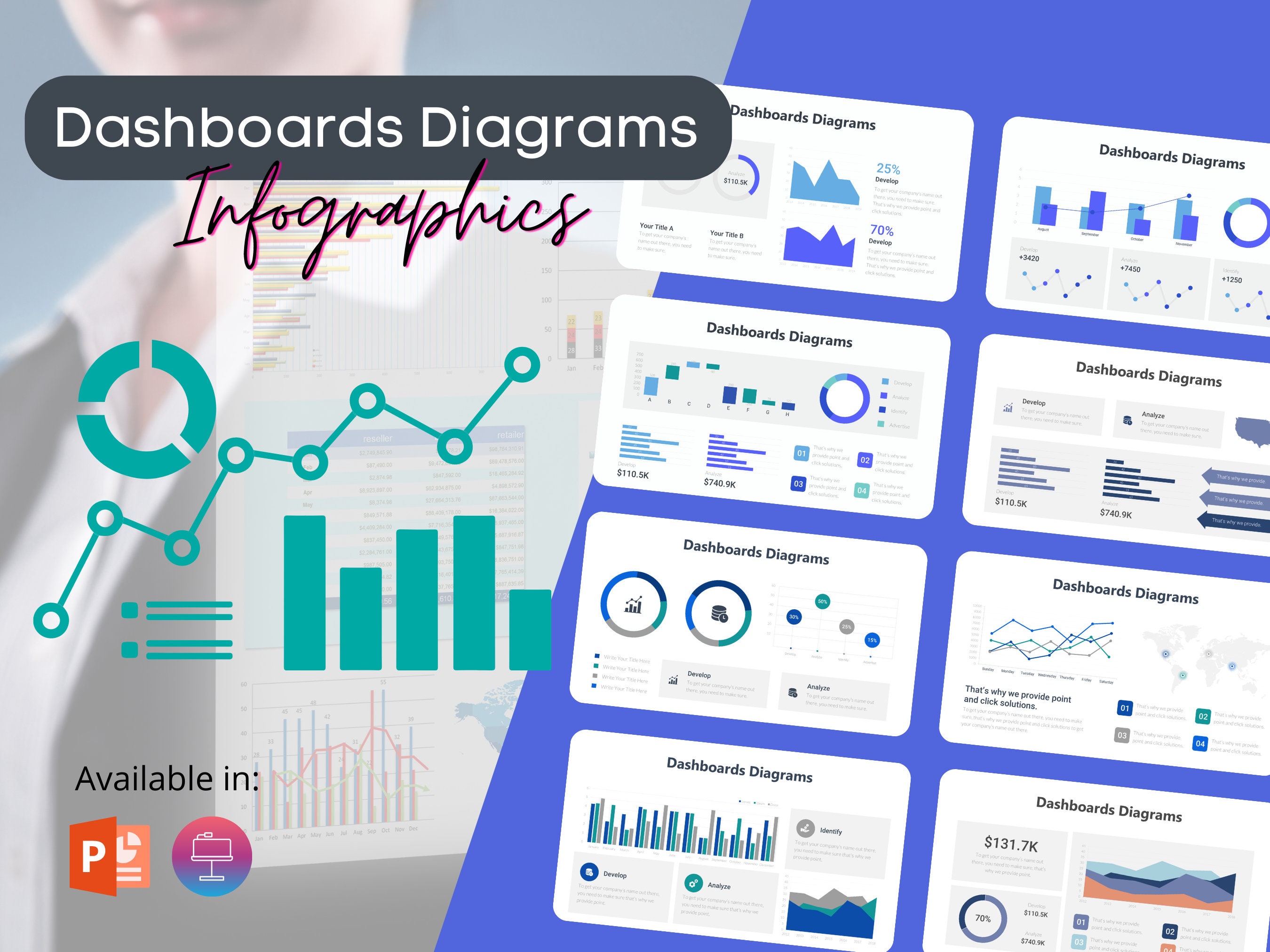 Dashboard Diagrams Infographics | Powerpoint Template | PPTX | Keynote ...