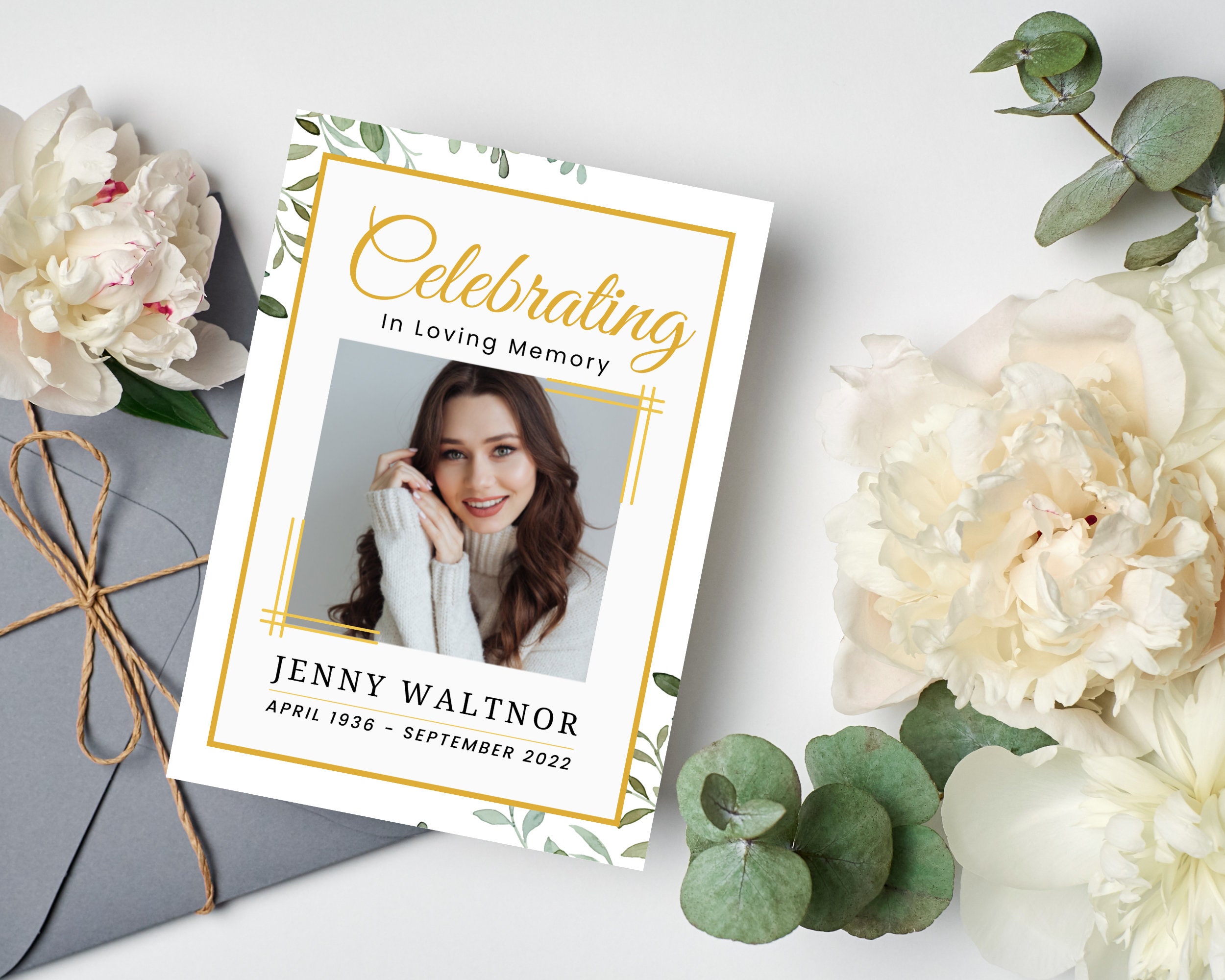 Funeral Programs Template Obituary Template for Funeral Memorial ...