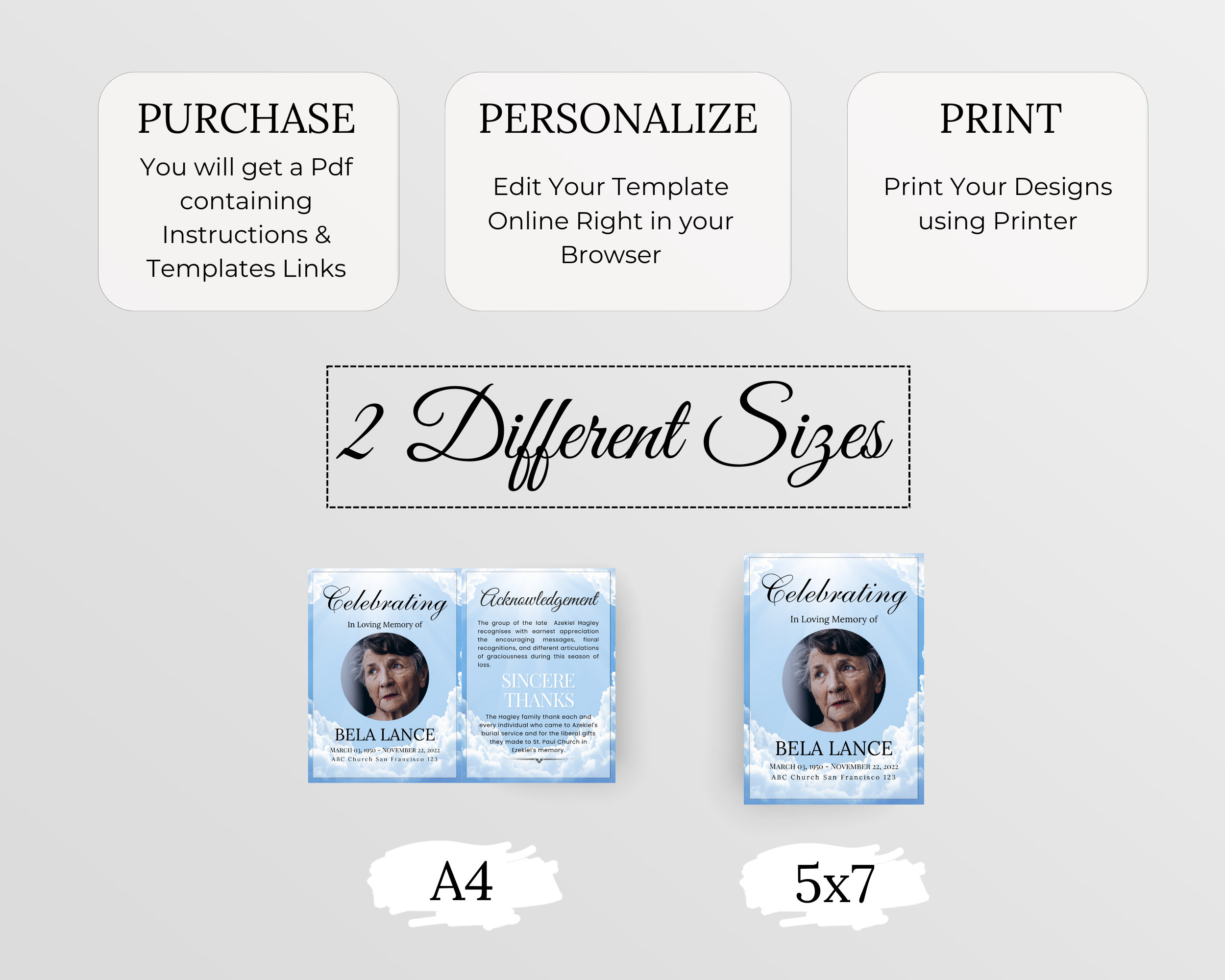 Funeral Programs Template Obituary Template for Funeral Memorial ...