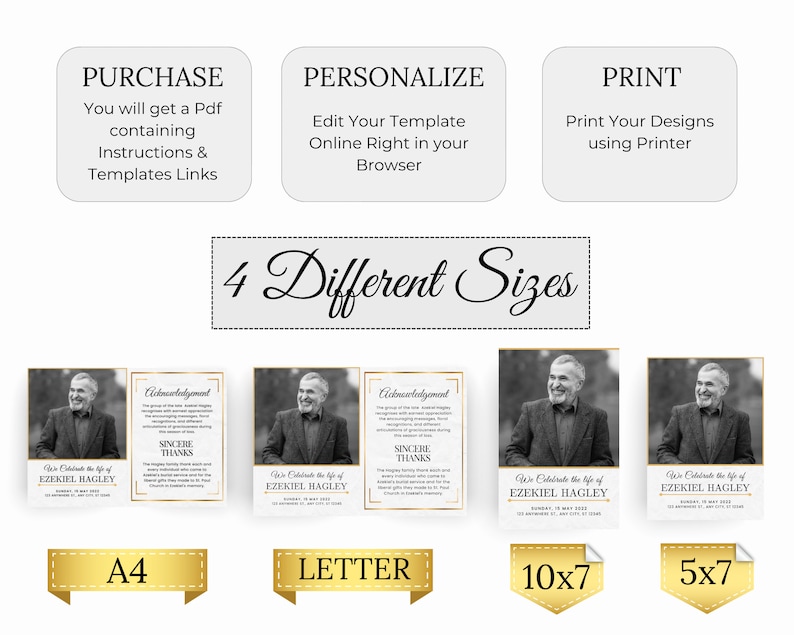 Funeral Program Template Obituary Template for Funeral Memorial Program ...