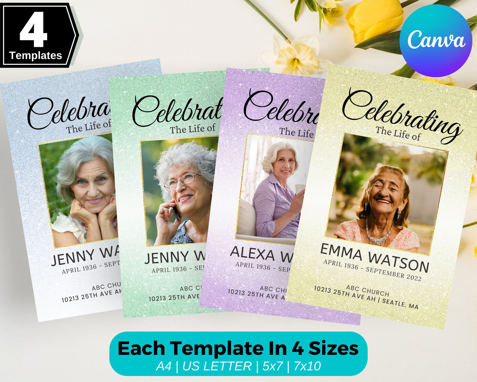 Funeral Programs Template Obituary Template for Funeral Memorial ...