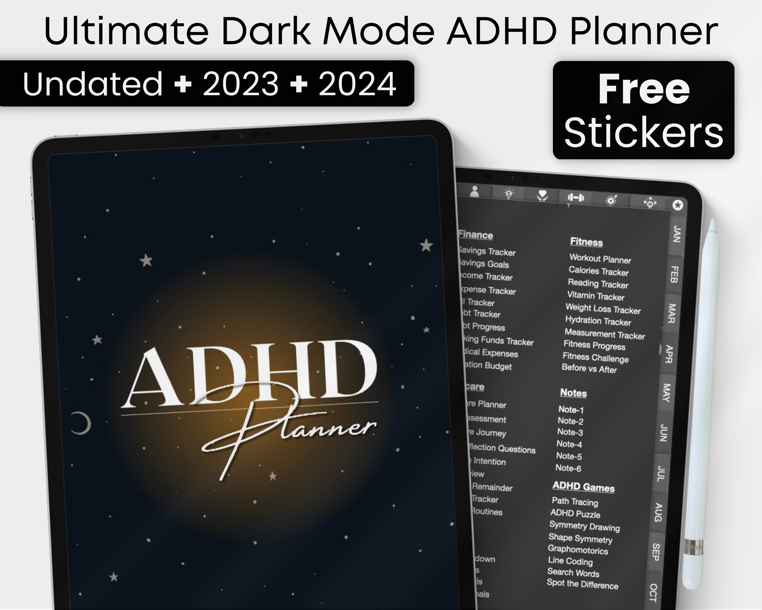 ADHD Digital Planner, ADHD Planner, 2023 Digital Planner, Adult ADHD ...