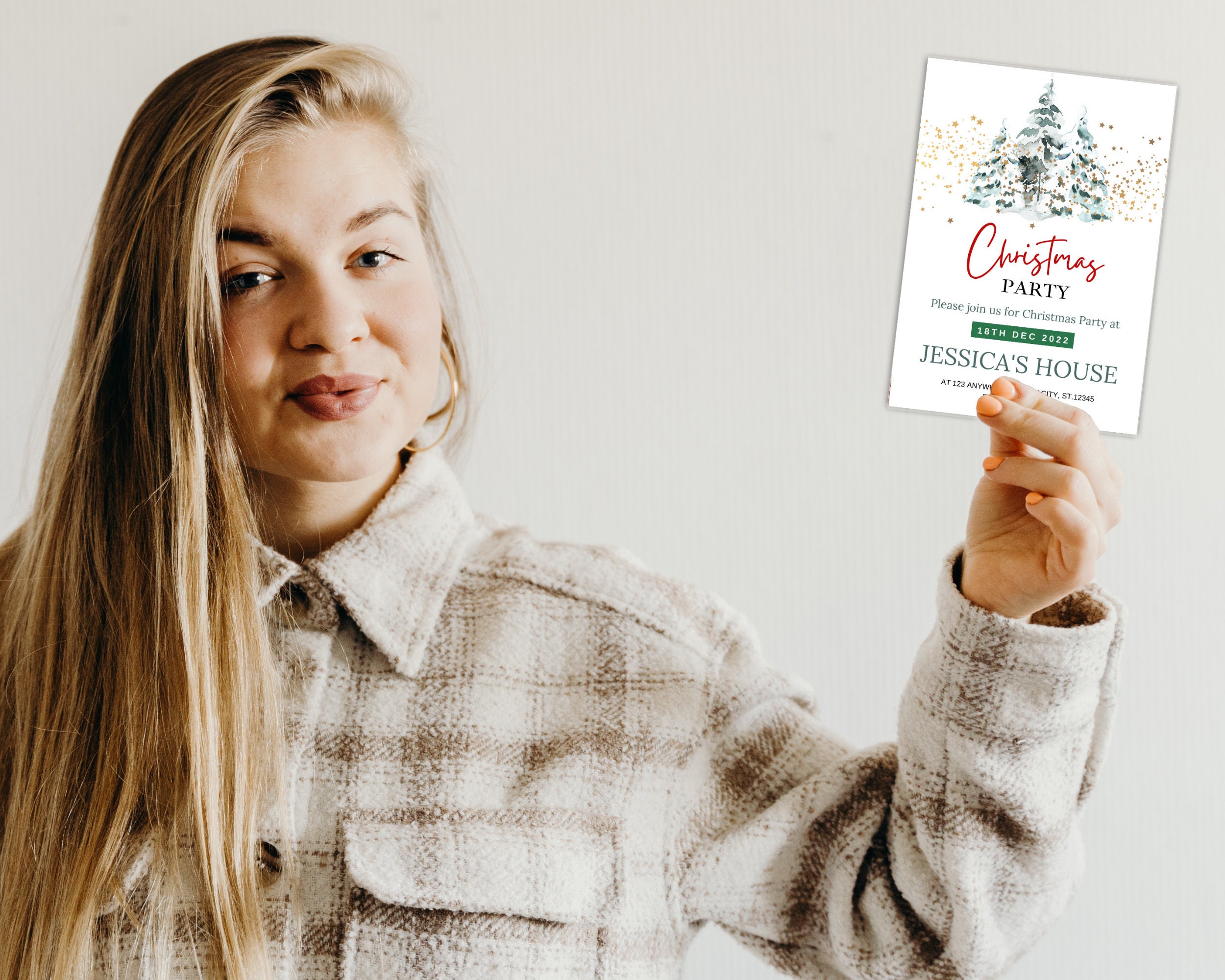 Editable Christmas Party Invitation, Christmas Party Invitation ...