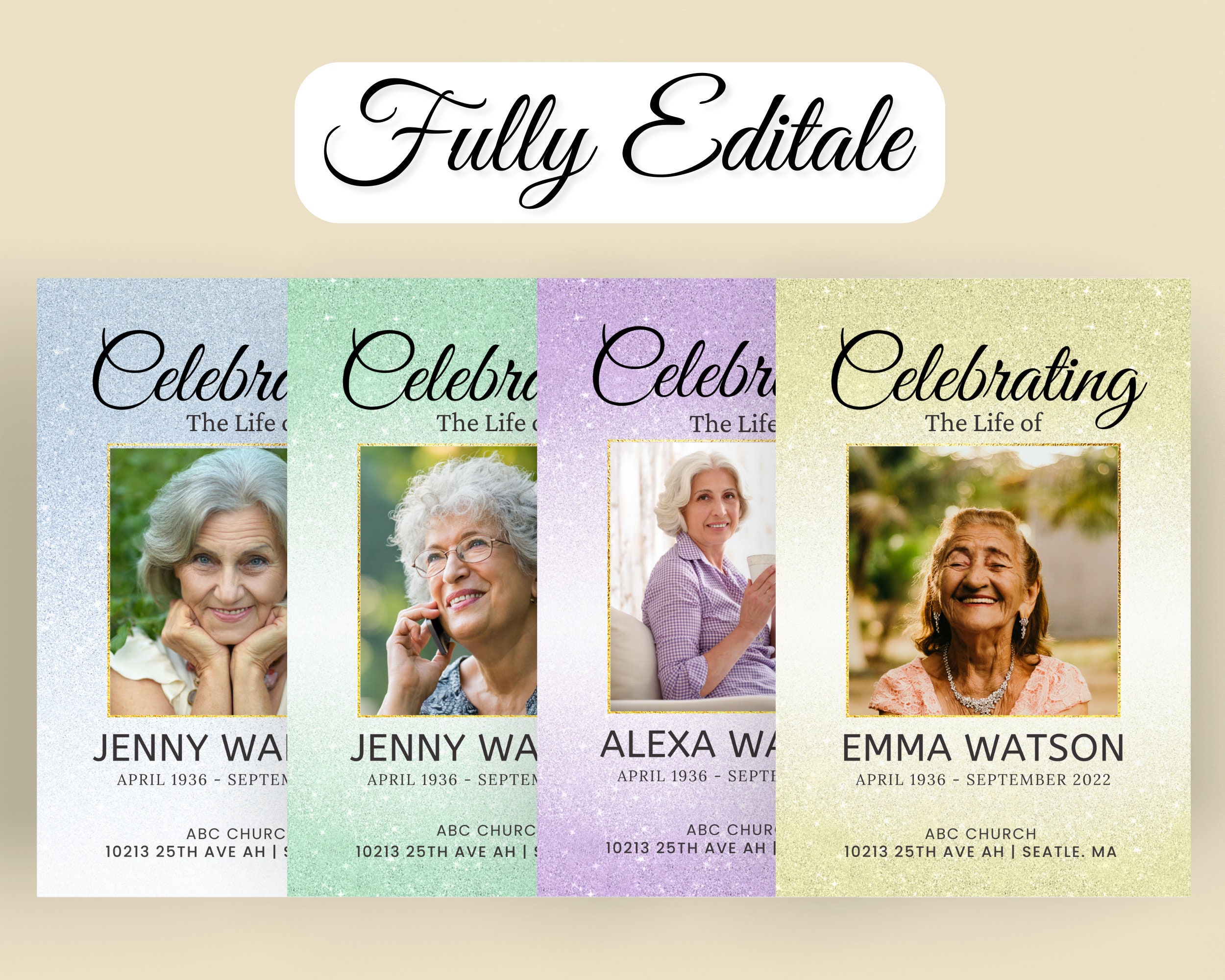 Funeral Programs Template Obituary Template for Funeral Memorial ...