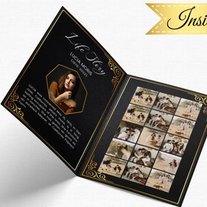 Funeral Program Template Obituary Template for Funeral Memorial Program ...