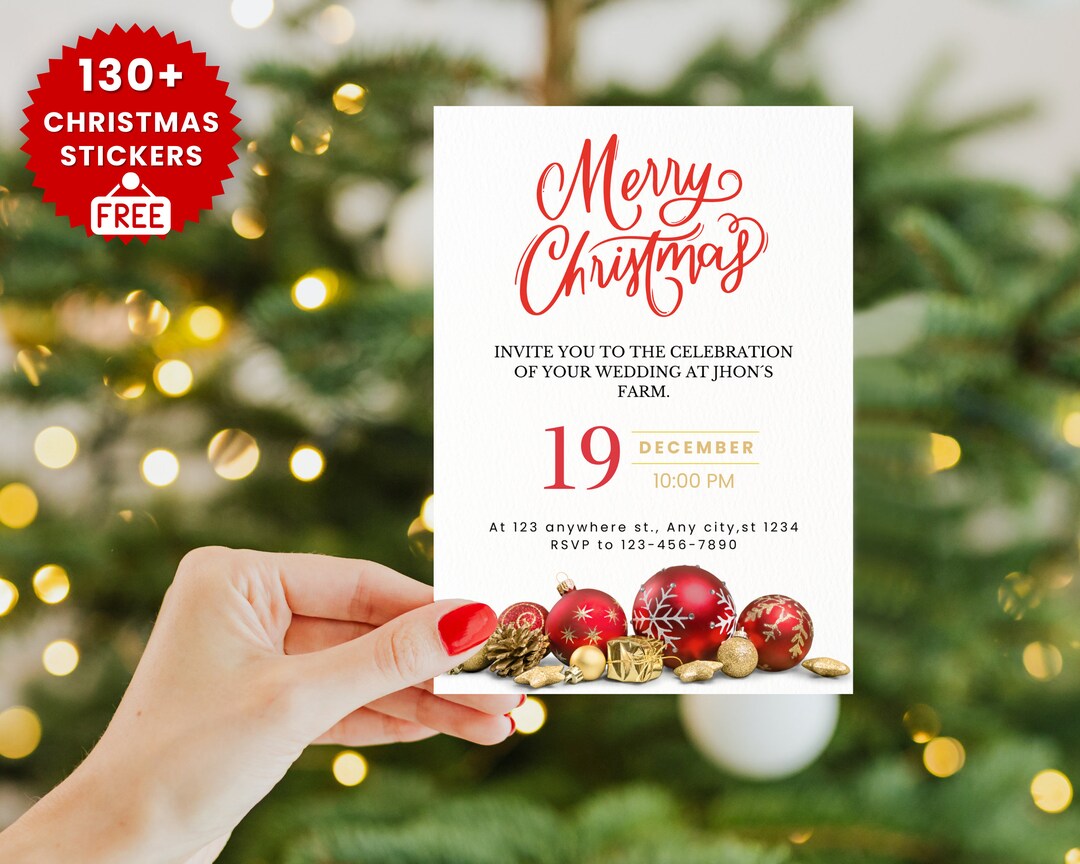 Christmas Party Invitation, Christmas Party Invite, Holiday Party ...