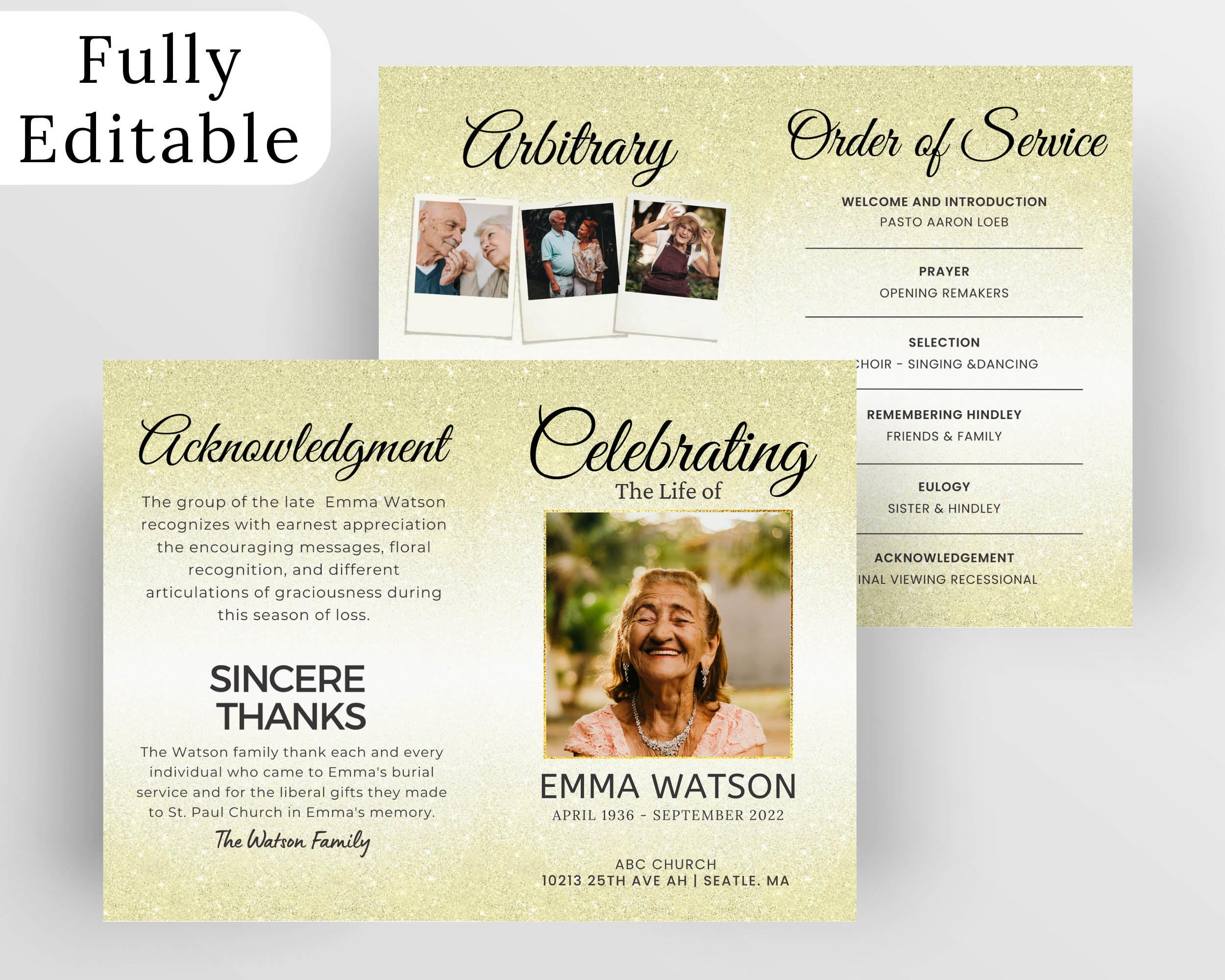 Funeral Programs Template Obituary Template for Funeral Memorial ...
