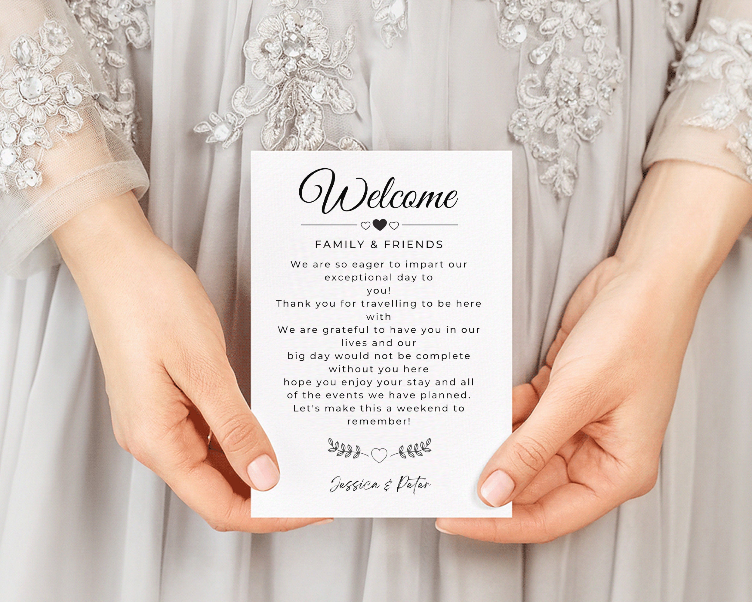 Minimalist Wedding Events Card Template Modern Wedding - Etsy