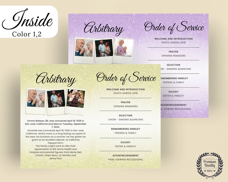 Funeral Programs Template Obituary Template for Funeral Memorial ...