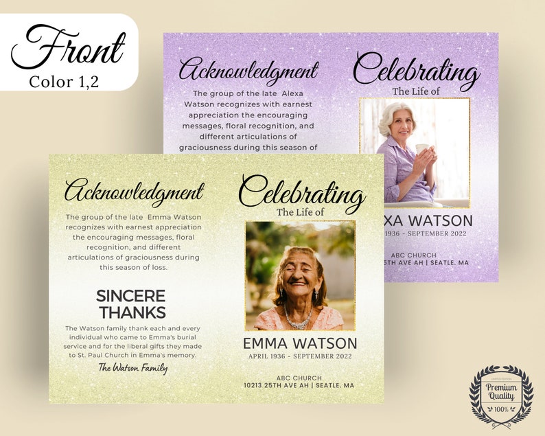 Funeral Programs Template Obituary Template for Funeral Memorial ...