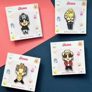 SKZOO Enamel Pins Stray Kids Chibi Pins KPOP Merch Bias Pack Bag Decor ...