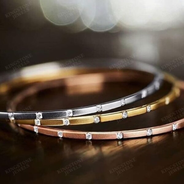 Diamond Bangle - Etsy