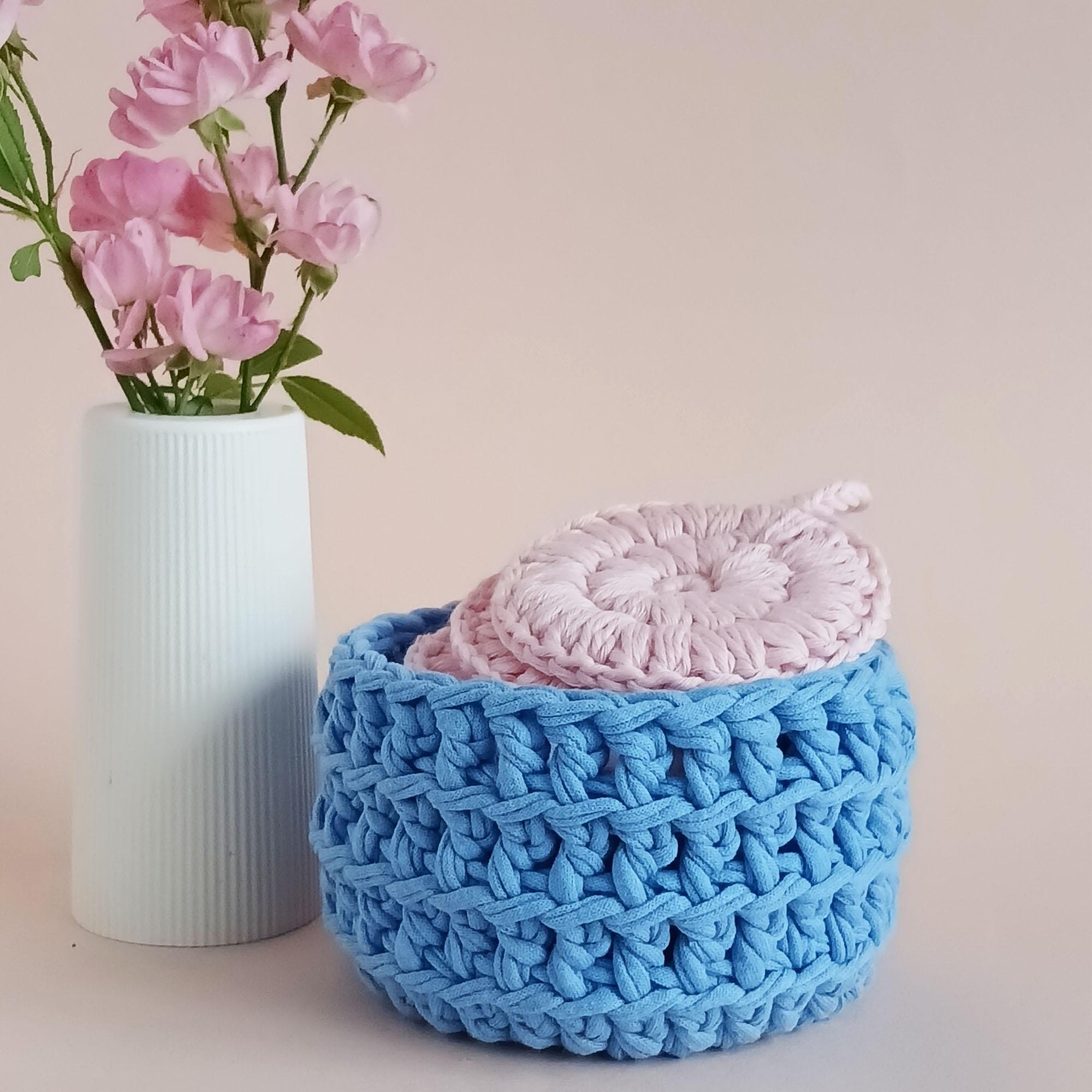 Crochet Pattern Reusable Pads and Basket Makeup Remover Zero Waste ...