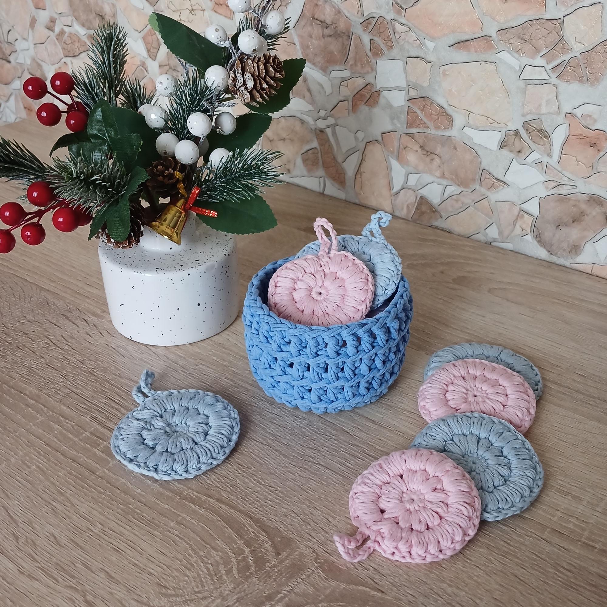 Crochet Pattern Reusable Pads and Basket Makeup Remover Zero Waste ...