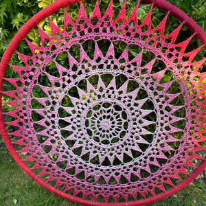 Large Crochet Mandala, Hoop Included Ready to Hang! - Etsy