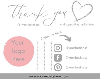 Digital Thank You Card - Etsy