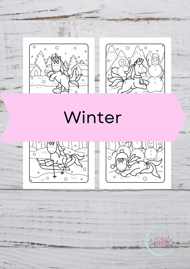 32 Unicorn Coloring Pages, Unicorn Printable, Unicorn Seasonal Coloring ...