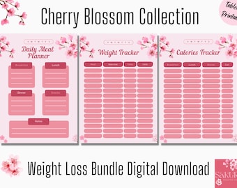A4 Cherry Blossom Printable and Digital Daily Weekly & - Etsy