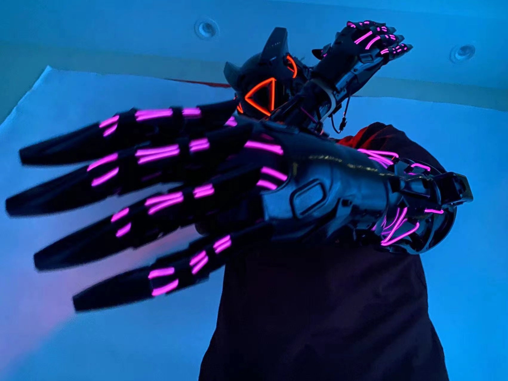 3D Printed Cyberpunk Gloves and Arm Handmade-cyberpunk - Etsy UK