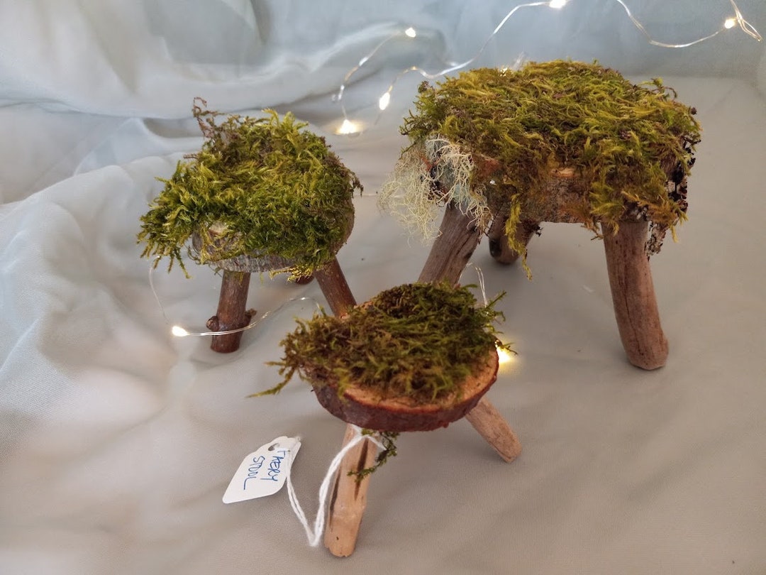 Find Your Size! Fairy Seat, Miniature, Doll House, Tripod Stool ...